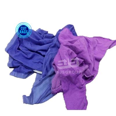 Cina Wholesale Colored Mixing Wiping Machine Cloth all cotton Colored industrial cleaning cloth rags in vendita