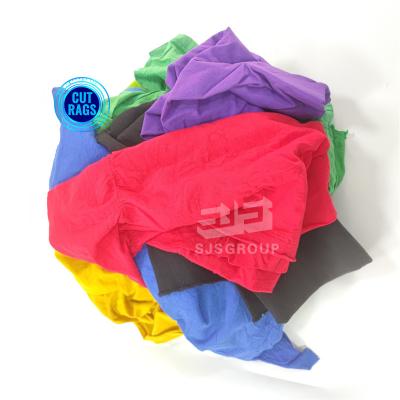 Cina 100 cotton Dark Coloured T-shirt Rags 100% Cotton Wiping Rag Textile Waste Recycled Cotton Cleaning Cloth Used Rags in vendita