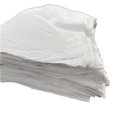 China Low lint Regular size 10KG Clean Cloth Cut Sheeting Rags Used For Oil Rags for Painters BAG WHITE COTTON RAGS for sale