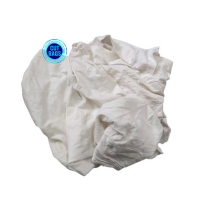 China IMPA 232906 Industrial White Cotton Wiper Rags in T-Shirt White Color Cotton Rags Cotton Cleaning Rags for sale