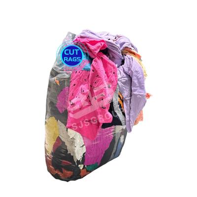 China High quality 35-55cm cut used cloth wiper cotton cleaning rags 10kg bales industrial t shirt rags for sale