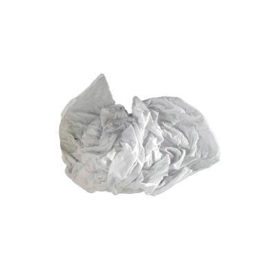 China secondary shirt White Knitting Cotton wiping  Cleaning Rags for sale