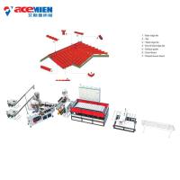 China 380V Glazed PVC Plastic Roofing Tile Making Machine 3D Bamboo Shape for sale