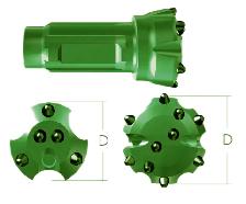 ODM 120mm Low Pressure Rock DTH Button Bits CIR110 Shank For Construction 0