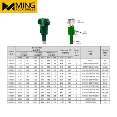 China Casing Pipe Outer Diameter 133mm MRE101 Overburden Casing Drilling Bit For Soft Rock Formation for sale