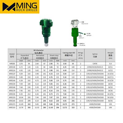 China Casing Pipe Outer Diameter MRE108mm CIR90 Overburden Casing Drilling Bit For Soft Rock Formation for sale