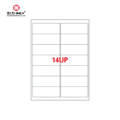 China Address label 14-UP A4 sheet label laser/inkjet label for sale