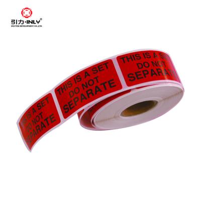 China Factory supply odm oem Fragile label 3x5 THIS IS A SET label for sale