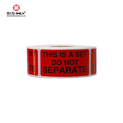 China Factory supply Fragile label 3x5 THIS IS A SET label for sale