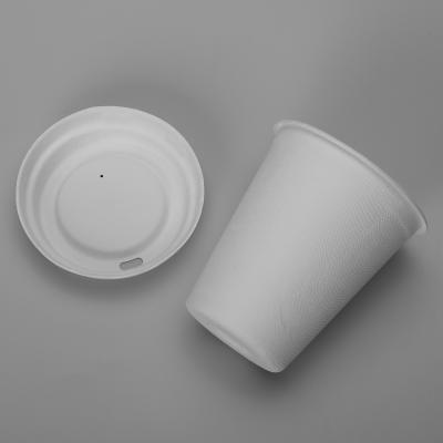 Cina La bagassa ha modellato le tazze ed i coperchi biodegradabili a perfetta tenuta della polpa 8oz 250ml in vendita