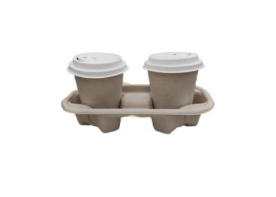 Cina 13,5 grammi biodegradabili vassoio del trasportatore della tazza di caffè di 2 tazze in vendita