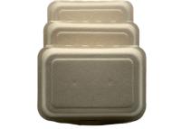 China Biodegradable 7 ×5 Inch Bagasse Clamshell Containers 20g for sale
