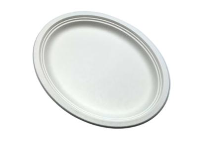 China 17g 10 de“ Ovale Biologisch afbreekbare Platen van de Suikerrietbagasse Te koop