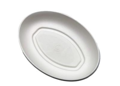 China De ovale 262.5x197x20.1mm Biologisch afbreekbare Platen van de Suikerrietbagasse Te koop