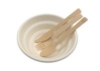 China 24oz 700ml 16g Sugarcane Bagasse Disposable Tableware for sale