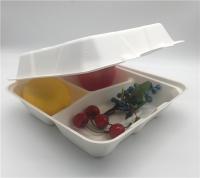China 8 Inch 38g Clamshell Biodegradable To Go Containers for sale