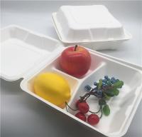 China 8 Inch 38g Clamshell Biodegradable To Go Containers for sale