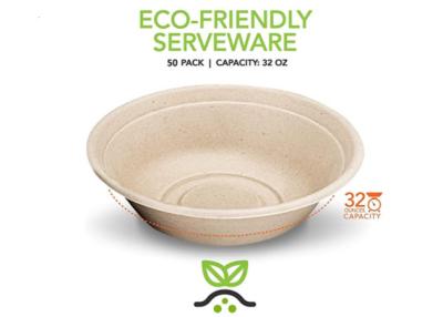 Cina Tazze biodegradabili amichevoli della minestra del padellame 32Oz di Eco in vendita