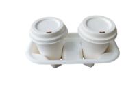 China 2 Compartment  Compostable 13.5g Paper Cup Holders for sale