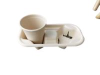 China 2 Compartment  Compostable 13.5g Paper Cup Holders for sale
