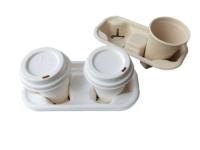 China 2 Compartment  Compostable 13.5g Paper Cup Holders for sale