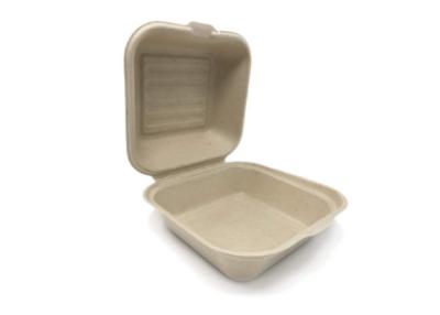 Cina contenitori da portar via biodegradabili dell'hamburger di pollice 6x6 in vendita