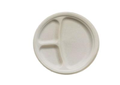 China 9“ 3 de Bagasseplaten van het Compartimenten Biologisch afbreekbare Suikerriet Te koop