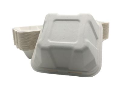 China 6 het duimsuikerriet Eco voorzag Biologisch afbreekbare Meeneemcontainers van een scharnier Te koop