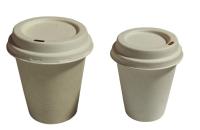 China 80mm Molded Pulp Sugarcane Compostable 8oz coffee cup lids for sale