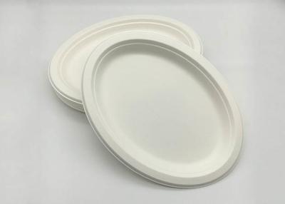 中国 10インチ515mlオイル抵抗の生物分解性のサトウキビのバガスの版 販売のため