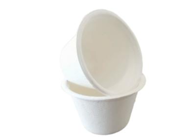 Cina tazze biodegradabili e coperchi della parte bianca 4oz in vendita