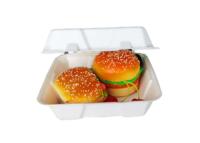 China 8 Inch  Clamshell Sugarcane  Biodegradable To Go Containers for sale