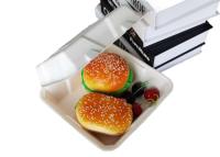 China 8 Inch  Clamshell Sugarcane  Biodegradable To Go Containers for sale