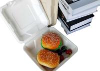 China 8 Inch  Clamshell Sugarcane  Biodegradable To Go Containers for sale