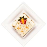 China 6 Inch 10g Cake Rectangle Biodegradable Sugarcane Plates for sale