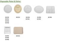 China 6 Inch 10g Cake Rectangle Biodegradable Sugarcane Plates for sale