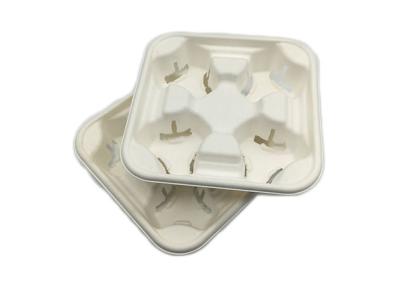 Cina 4 supporti di tazza di carta a perfetta tenuta degradabili del foro 215x215x47.3mm in vendita