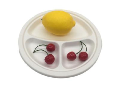 China Platen van de het Suikerrietvezel van het besnoeiings de Bestand 9“ 3 Compartiment Te koop