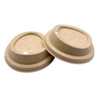 China Leakproof Compostable Sugarcane Bagasse Coffee Cup Cap for sale