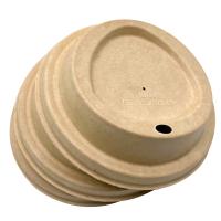 China Leakproof Compostable Sugarcane Bagasse Coffee Cup Cap for sale