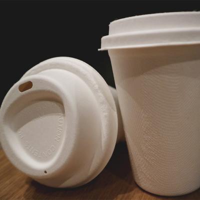 Китай Отлитые в форму чашки Biodegradable багассы сахарного тростника устранимые с крышками продается