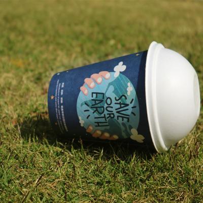 Китай кофейные чашки Bagass сахарного тростника 8oz 12oz Compostable с крышками продается