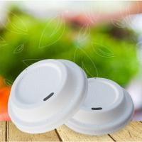 China 8cm Biodegradable Sugarcane Pulp Coffee Cups With Lids for sale