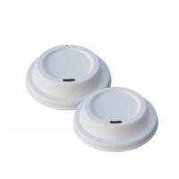 China 8cm Biodegradable Sugarcane Pulp Coffee Cups With Lids for sale