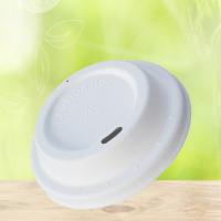 China 8cm Biodegradable Sugarcane Pulp Coffee Cups With Lids for sale