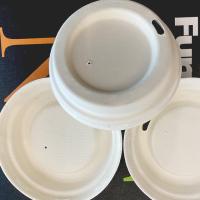 China 100% Biodegradable Sugarcane Pulp Disposable Cups With Lids for sale