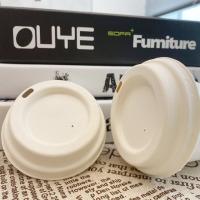 China 100% Biodegradable Sugarcane Pulp Disposable Cups With Lids for sale