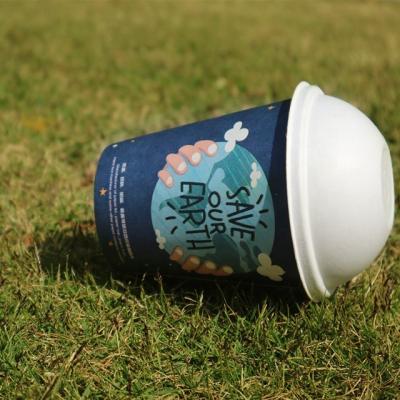 Cina Coperchi biodegradabili della cupola della tazza della bagassa a perfetta tenuta della canna da zucchero per caffè freddo in vendita