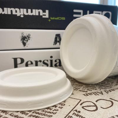 Cina Coperchio biodegradabile della tazza della canna da zucchero per la tazza di caffè 8oz in vendita