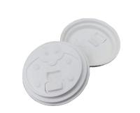 China Sugarcane Bagasse 90mm Compostable Disposable Cup Lids for sale